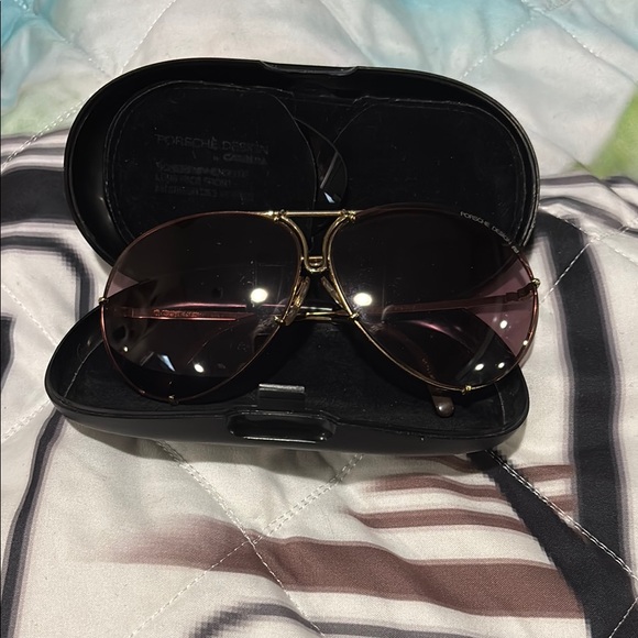Porsche Design | Accessories | Porsche Design Gold Aviator Sunglasses ...